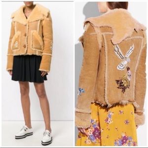 Coach | Jackets & Coats | Coach 941 Embroidered Eagle Raggedy Shearling ...